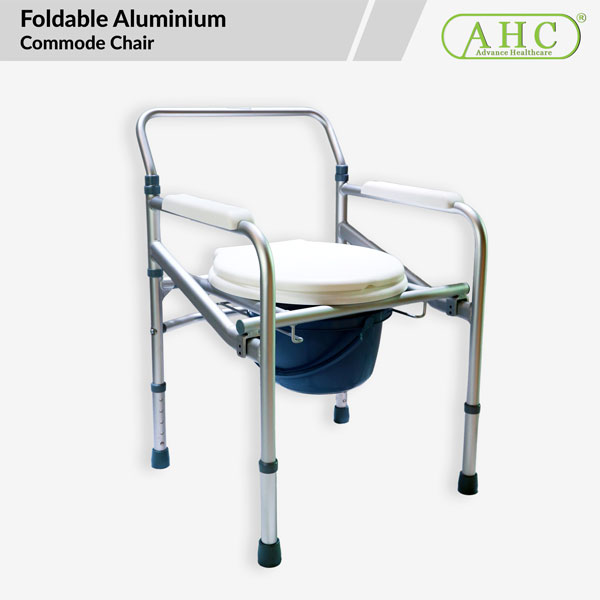 CM892L - Foldable Aluminium Commode Chair with Bucket - AHC Medical Supplies Sdn Bhd